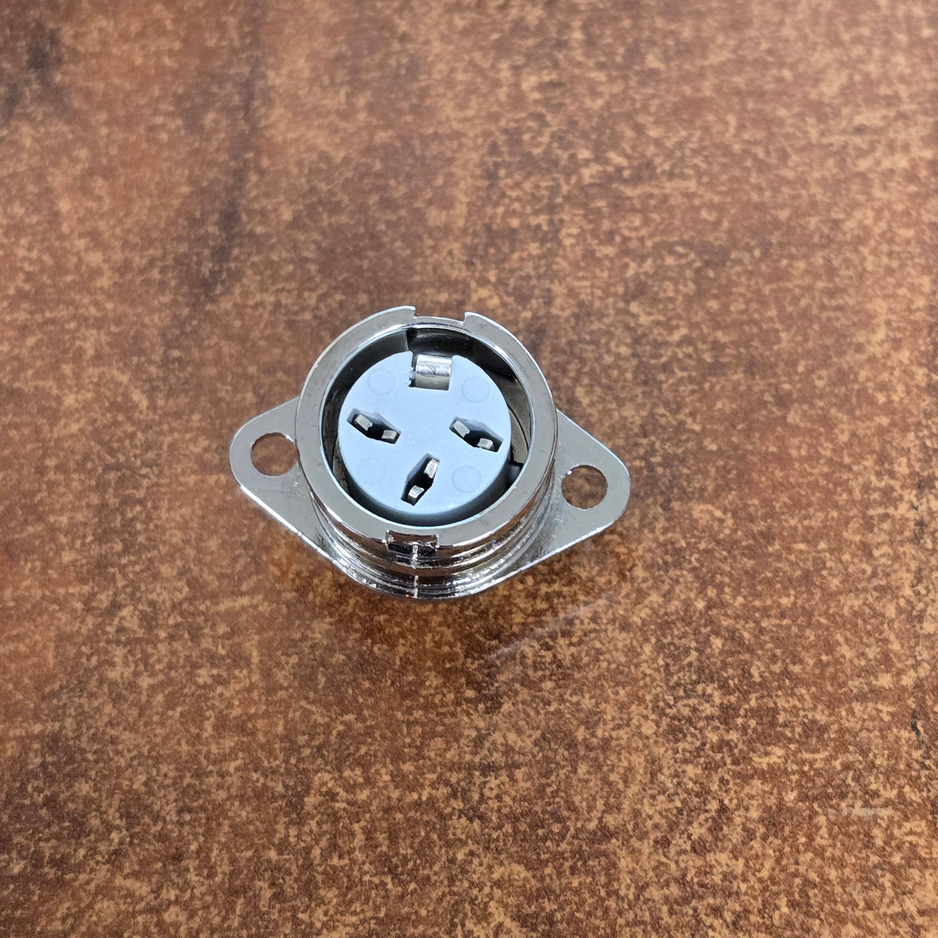 3-pin DIN Female Panel Mount connector – Du-All Camera